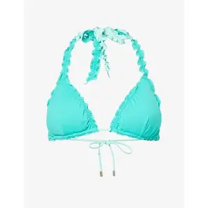 Heidi Klein Rhodes Reversible Triangle Bikini Top - Blu