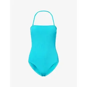 Seafolly Sea Dive Bandeau Swimsuit - Carribean Blue