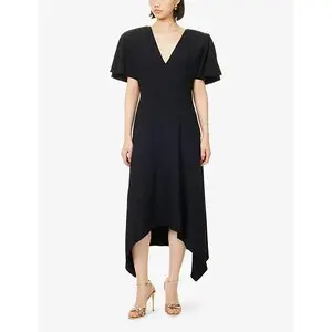 Stella McCartney Relaxed-fit V-neck Woven Midi Dress