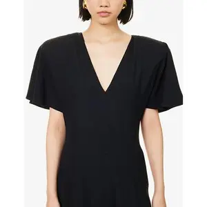 Stella McCartney Relaxed-fit V-neck Woven Midi Dress
