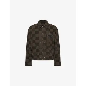 Amiri Checkered Logo-patch Cotton Work Jacket