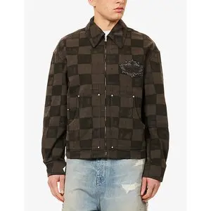 Amiri Checkered Logo-patch Cotton Work Jacket