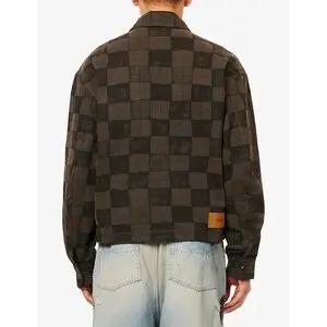 Amiri Checkered Logo-patch Cotton Work Jacket
