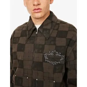Amiri Checkered Logo-patch Cotton Work Jacket