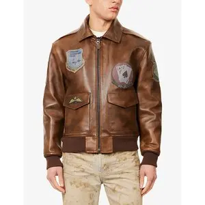 AVIREX Vintage Patch A2 Leather Flight Jacket