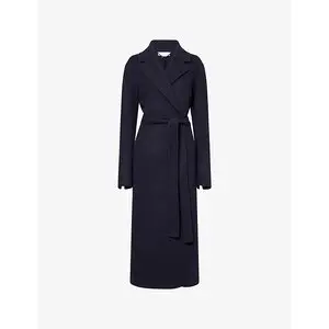 Stella McCartney Wrap Long Brushed Wool Coat