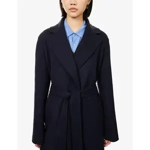 Stella McCartney Wrap Long Brushed Wool Coat