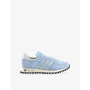 Adidas La Trainer Og Woven And Suede Trainers - Clear Sky Silver Met