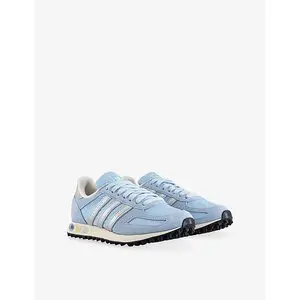 Adidas La Trainer Og Woven And Suede Trainers - Clear Sky Silver Met