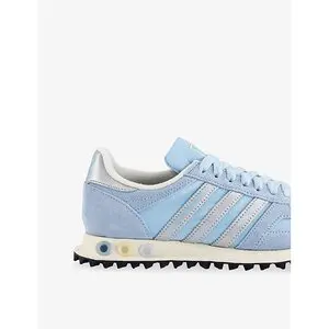 Adidas La Trainer Og Woven And Suede Trainers - Clear Sky Silver Met
