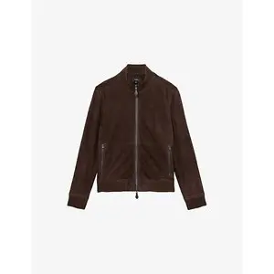 REISS Brent Zip-up Suede Jacket