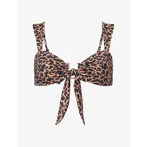 AWAY THAT DAY Cannes Balconette Bikini Top - Leopard Print