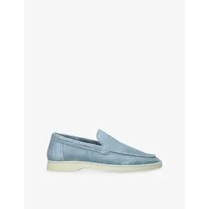 AURELIEN Yacht Suede Loafers - Pale Blue
