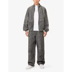 DAILY PAPER Snake-print Wide-leg Jeans