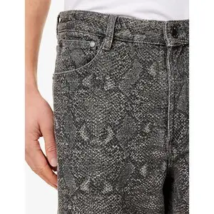 DAILY PAPER Snake-print Wide-leg Jeans