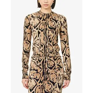 Stella McCartney Cloud Leopard-print Knitted Top