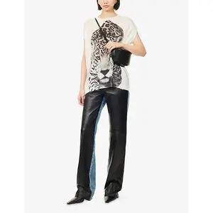 Stella McCartney Cloud Leopard Woven T-shirt
