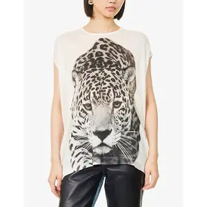 Stella McCartney Cloud Leopard Woven T-shirt