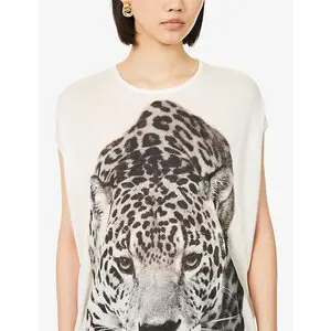 Stella McCartney Cloud Leopard Woven T-shirt