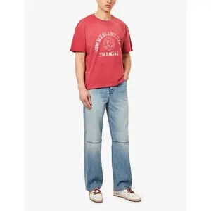 NAHMIAS Summerland Graphic-print Cotton T-shirt - Ruby