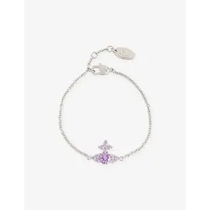VIVIENNE WESTWOOD Feodorita Silver-plated Bracelet - Platinum / Lavender Cz