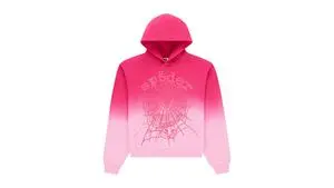 SP5DER Og Web Ombre Hoodie - Pink