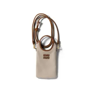 Miu Miu Canvas Smartphone Case - Beige/brandy