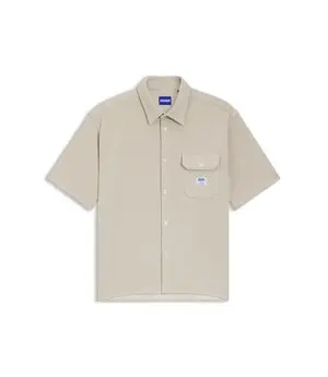 Hugo Relaxed-fit Shirt In A Waffle-structured Cotton