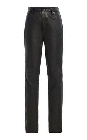 Simkhai Rae High-rise Leather Pants - Black