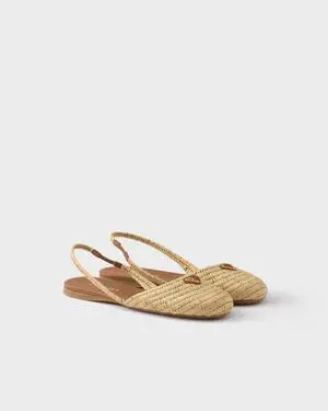 Prada Crochet Slingback Ballerinas