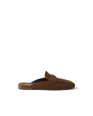 Prada Nubuck Mules - Brown