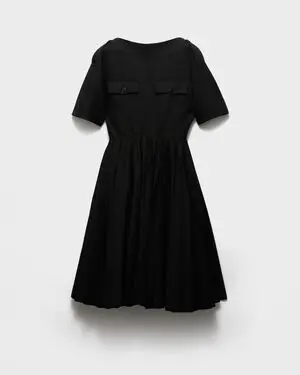 Prada Gabardine Fit And Flare Dress