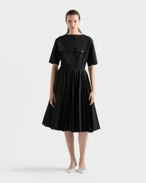 Prada Gabardine Fit And Flare Dress