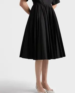 Prada Gabardine Fit And Flare Dress