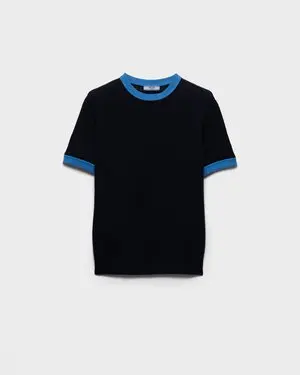 Prada Cashmere Crew-neck Sweater - Blue/celeste