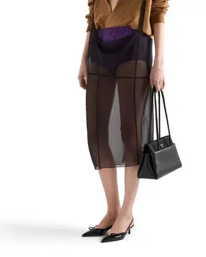 Prada Midi-skirt With Suspender Straps