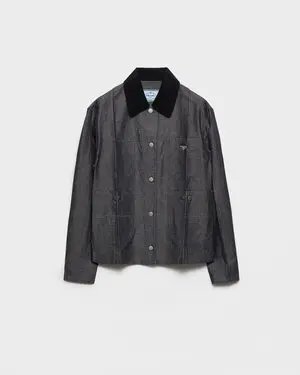 Prada Classic Fit Chambray Jacket