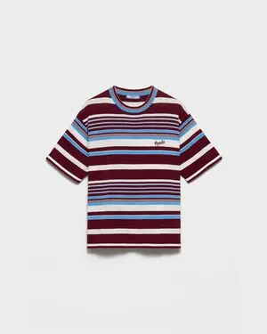 Prada Striped Cotton Crew-neck Sweater
