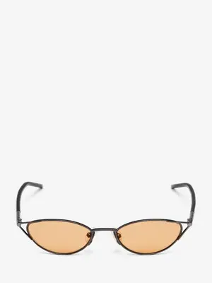 Alexander McQueen T-bar Cat-eye Sunglasses - Burnt Orange