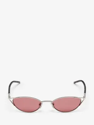 Alexander McQueen T-Bar Cat-Eye Sunglasses Red