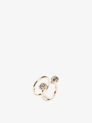 Alexander McQueen Twin Skull Ring