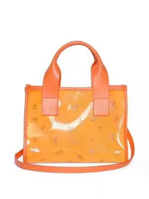 MSGM Floral Handle Tote Bag - Orange