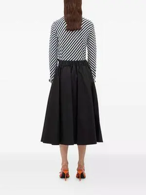 MSGM A-line Midi Skirt With Ruffle Detail
