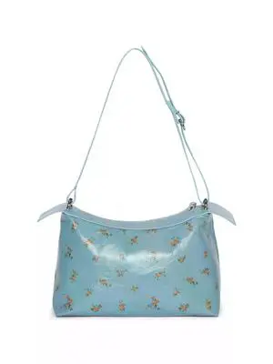 MSGM Floral-print Shoulder Bag - Blue