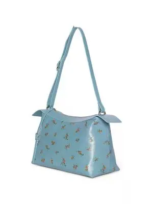 MSGM Floral-print Shoulder Bag - Blue