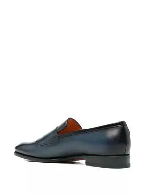 Santoni Buckle Strap Loafers - Blue