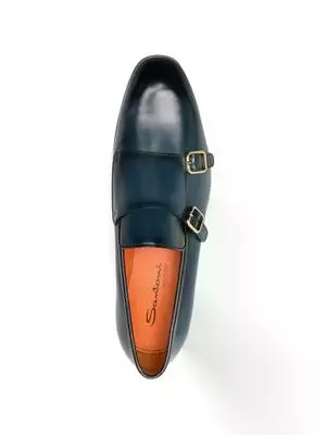 Santoni Buckle Strap Loafers - Blue