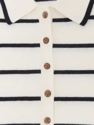 REISS Wool-cashmere Stripe Polo Vest