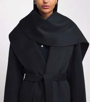 RÓHE Cashmere-wool Signature Scarf Coat - Navy
