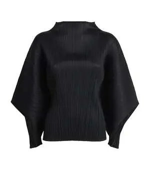 Issey Miyake High Neck Blouses